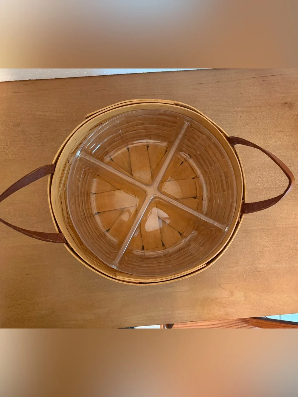 Longaberger | Accents | Longaberger Round Darning Basket With Divided ...